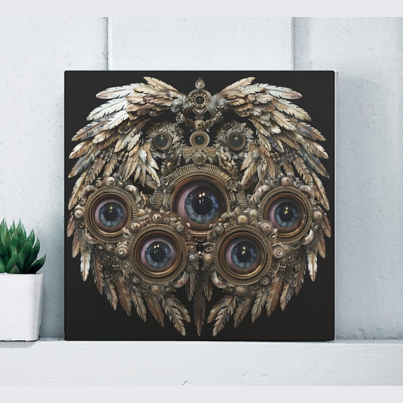 Biblically Accurate Angel Art Wall Canvas Art Decor, Angel Wings Above ...