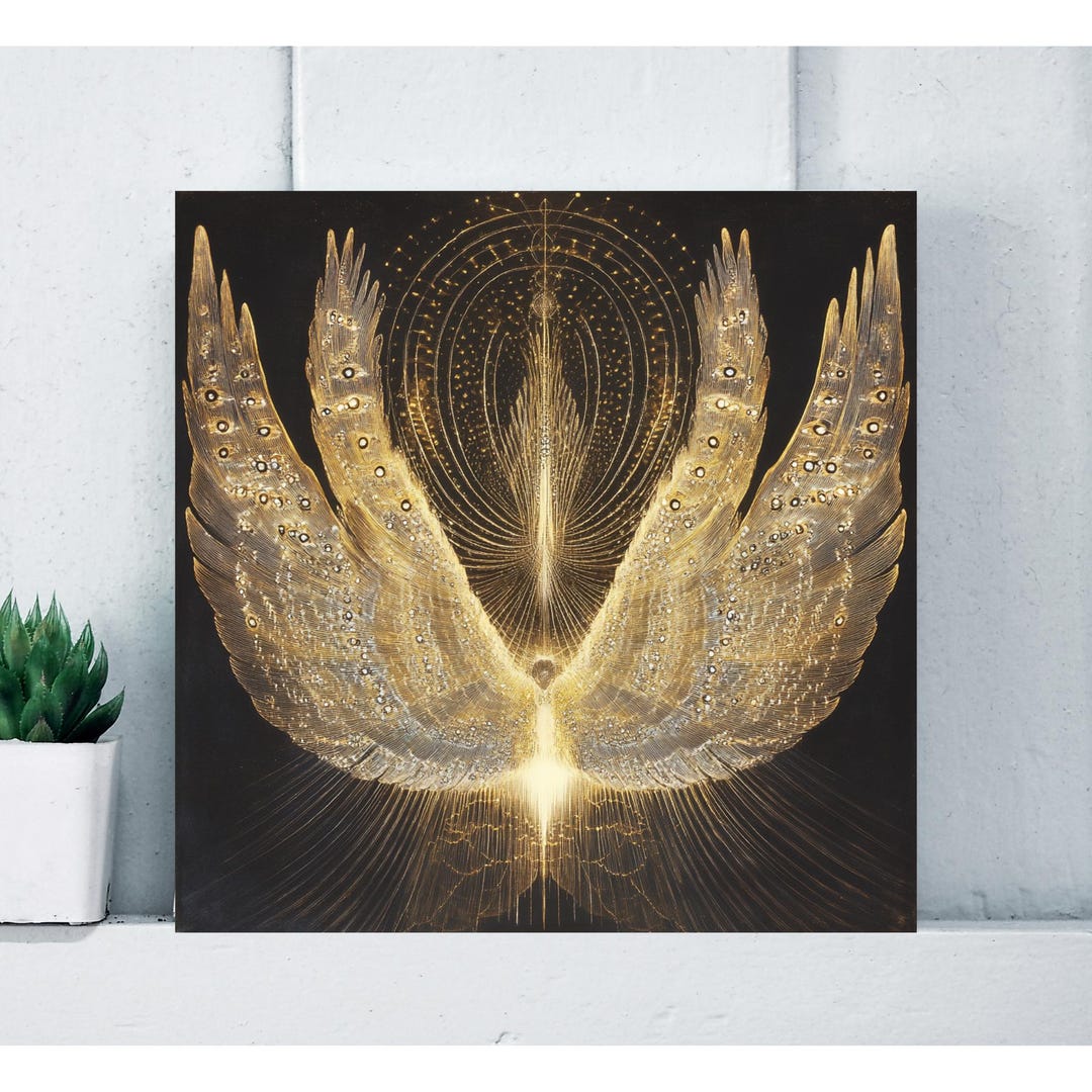 Angel Seraphim Canvas Wall Art Decor, Biblically Accurate Angel Bedroom ...