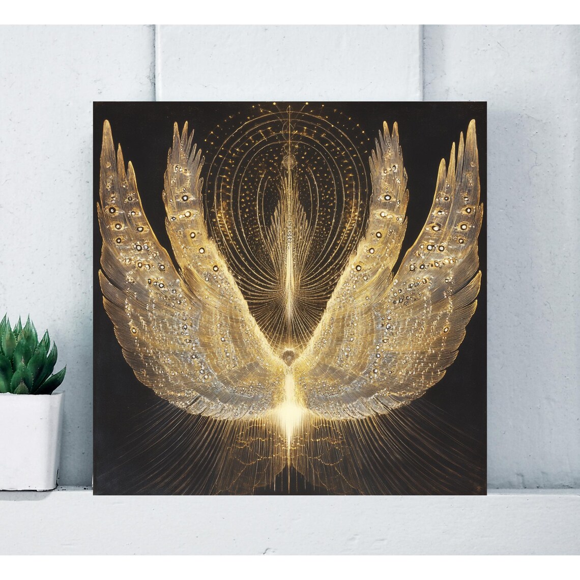 Angel Seraphim Canvas Wall Art Decor, Biblically Accurate Angel Bedroom ...