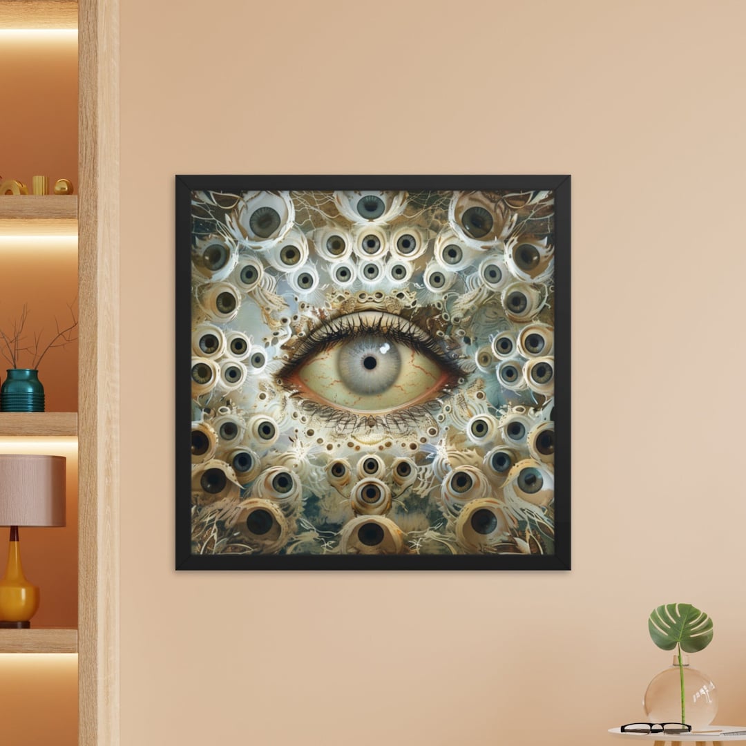 Single Eyed Framed Angel Ophanim Wall Art, Biblically Accurate Living ...