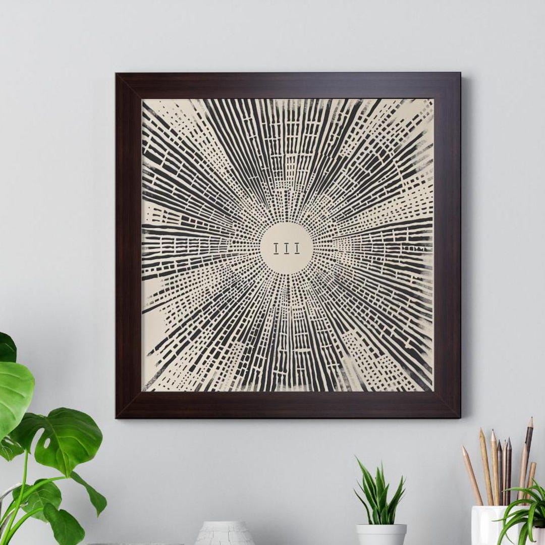 111 Angel Numbers Wall Hanging Art Framed Decor, Spiritual Protection ...