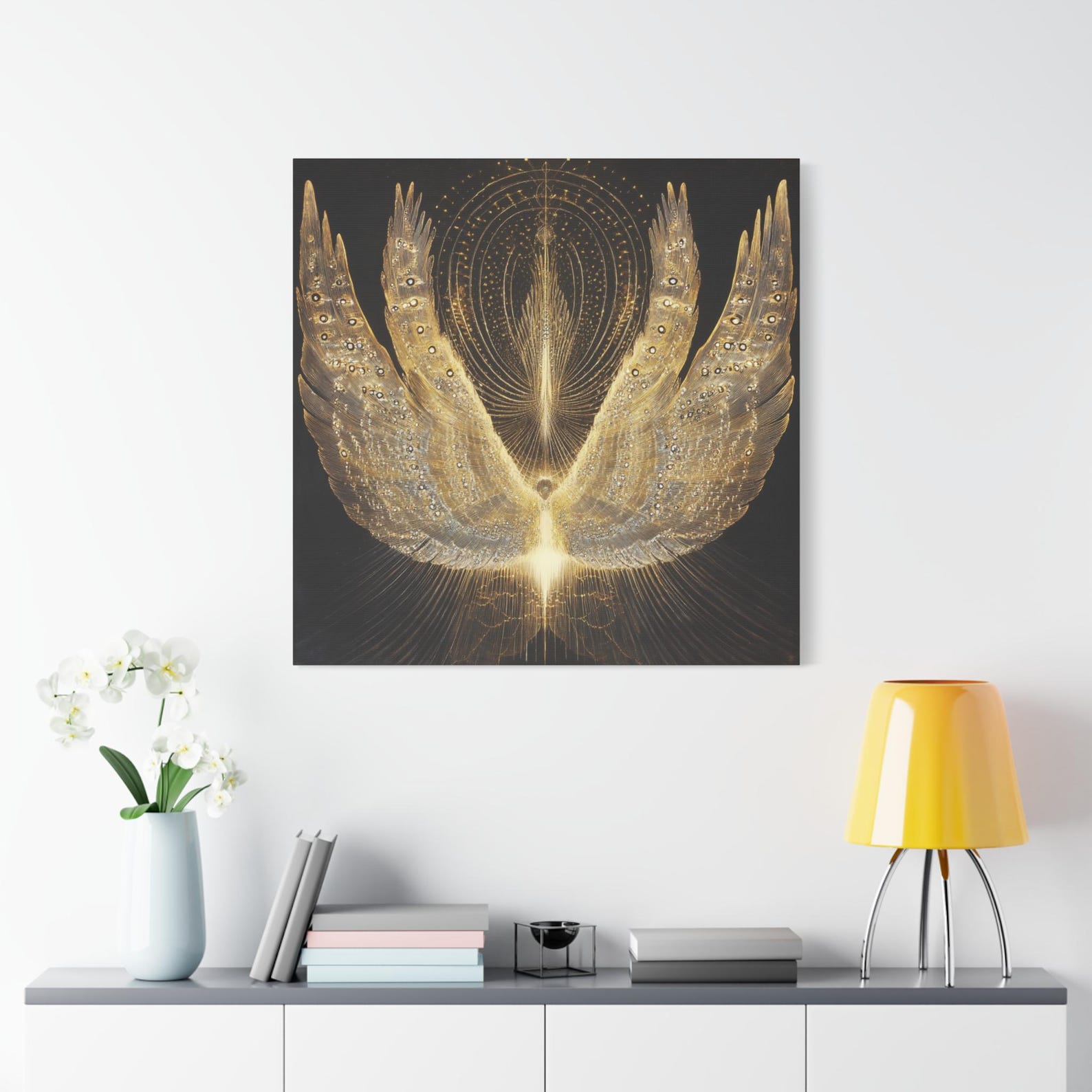 Angel Seraphim Canvas Wall Art Decor, Biblically Accurate Angel Bedroom ...