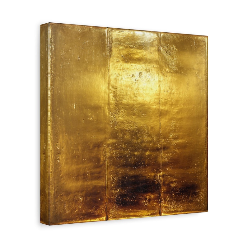 Hyper Realistic Gold Abstract Canvas Wall Art, Luxe Metallic Hyper ...