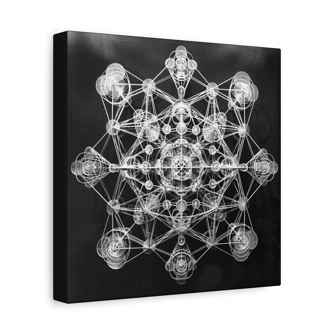 Arch Angel Canvas Metatron Cube Wall Hanging Art Decor, Above Couch ...