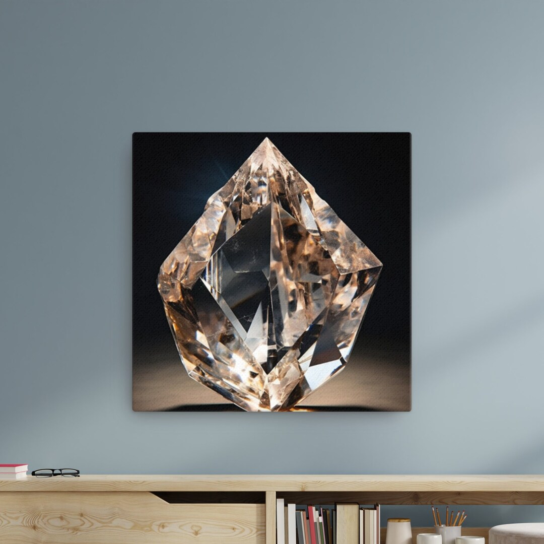 Diamond Crystal Art, Clear Crystal Canvas Wall Art, Wall Art, Unique ...