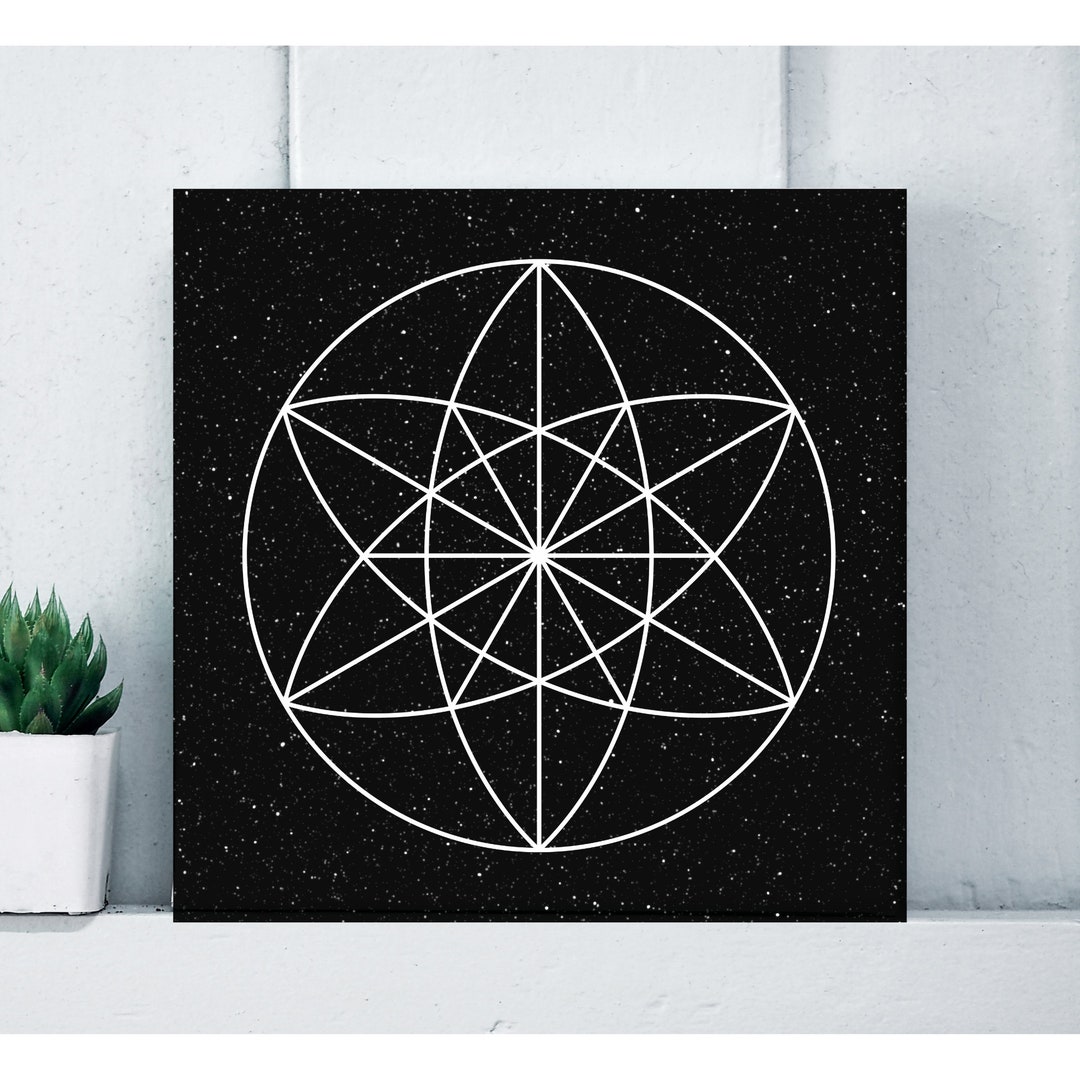 Vector Equilibrium Canvas Wall Art, Sacred Geometry Minimalist Wall ...
