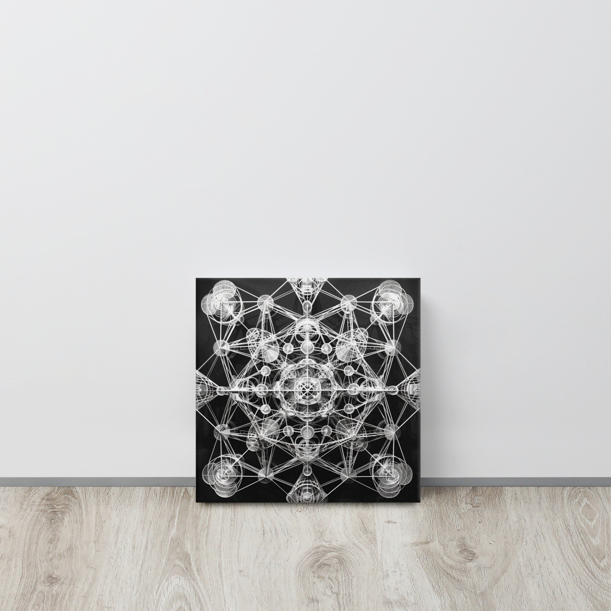 Arch Angel Canvas Metatron Cube Wall Hanging Art Decor, Above Couch ...