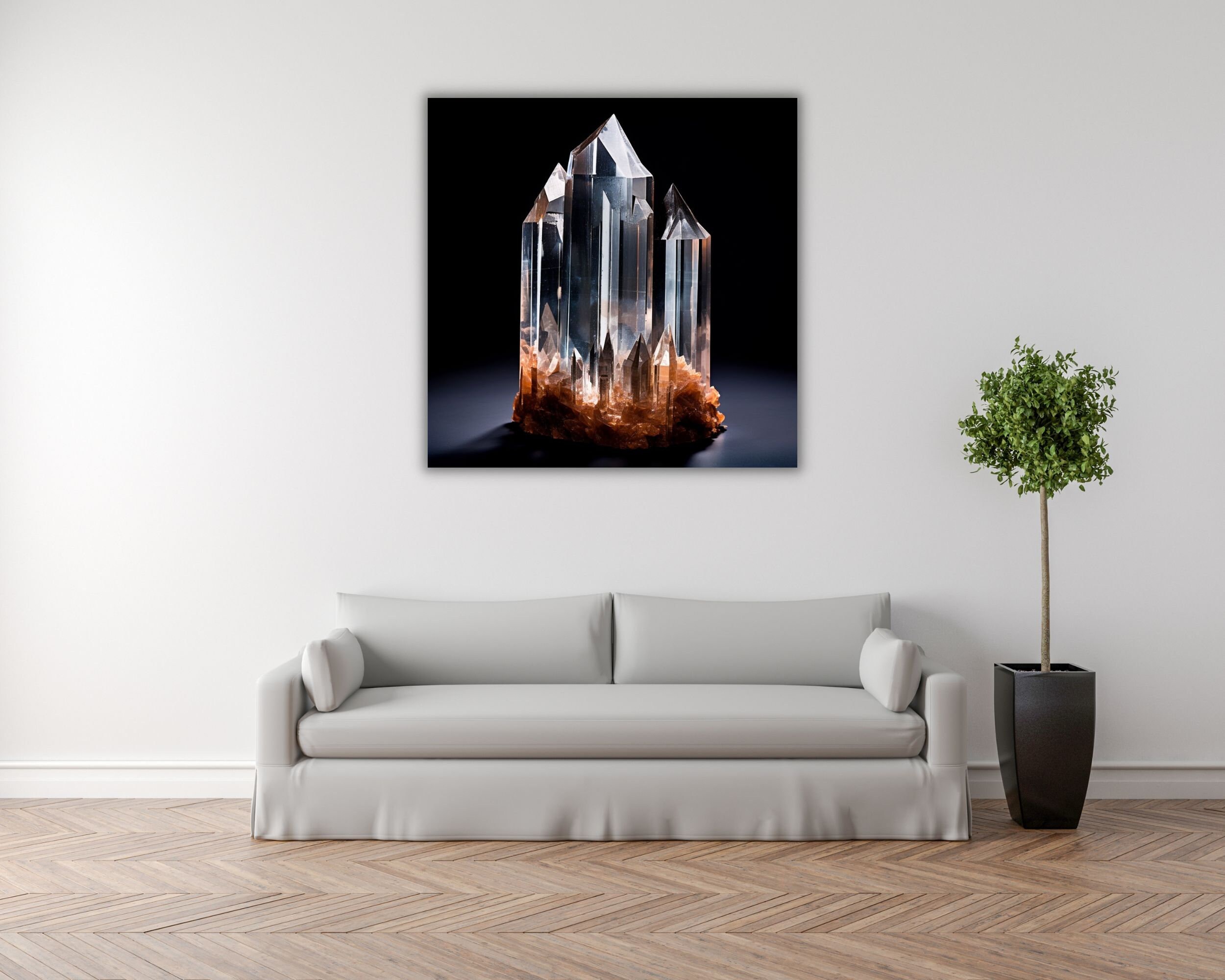 Rocks and Minerals Stone Art, Crystal Wall Art, Crystal Cluster Decor ...