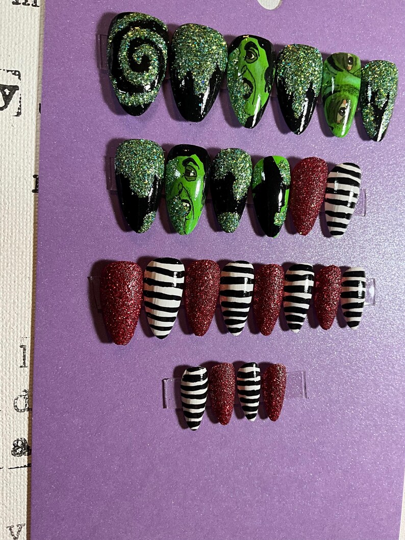 Wicked Witch of the West: Hand Painted Press on Nail Set(24pc) - Etsy