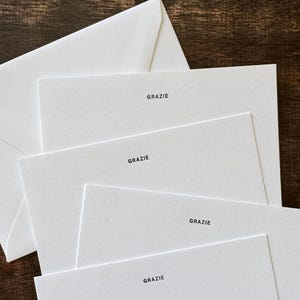 Grazie - Letterpress Thank You Cards - Etsy
