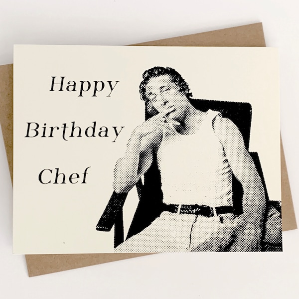 Chef Birthday Card - Etsy