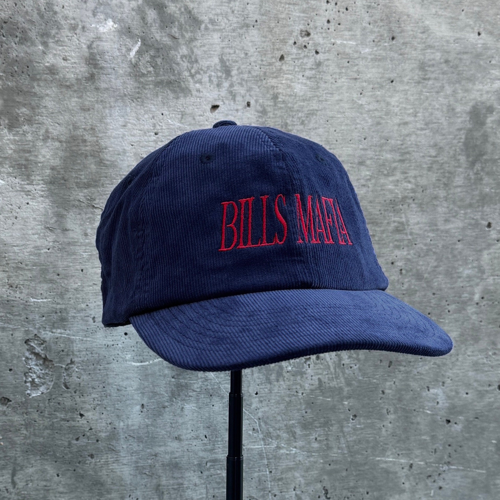 Bills Mafia Corduroy Embroidered Hat Navy Red - Etsy