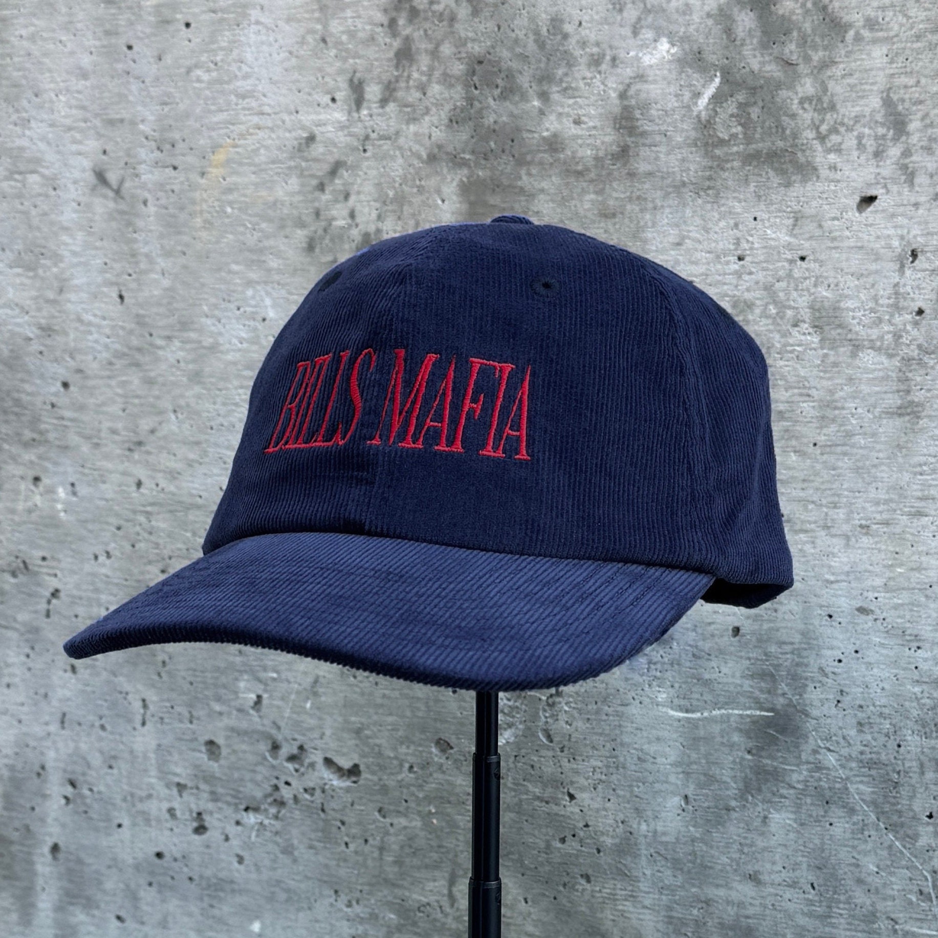 Bills Mafia Corduroy Embroidered Hat Navy Red - Etsy