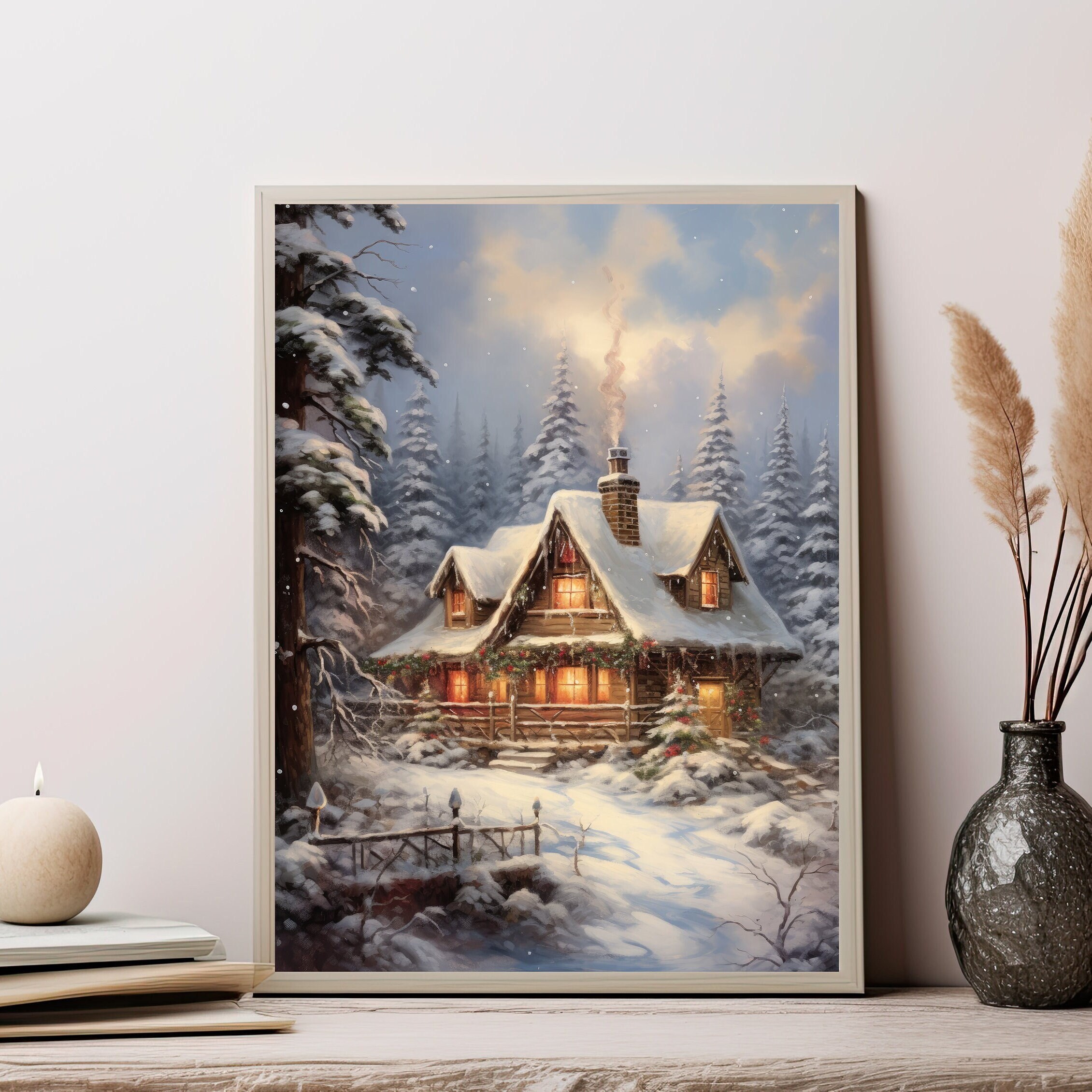 Winter Retreat Wall Art Winter Wall Art Vibrant Wall Poster - Etsy Canada