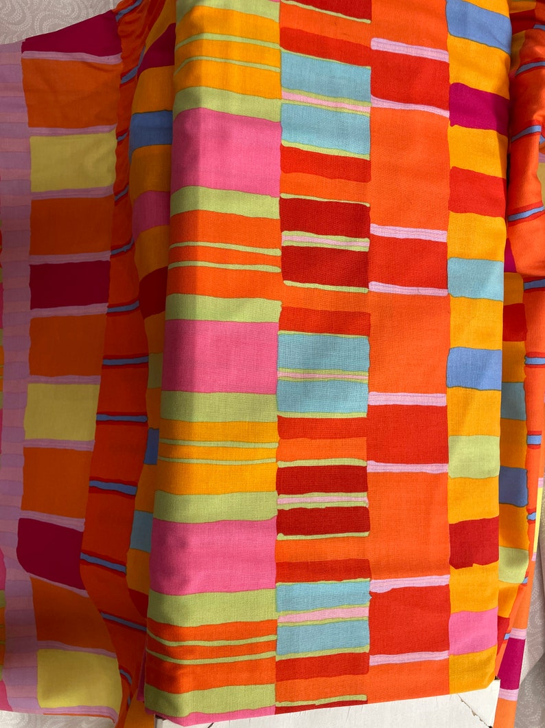 Kaffe Fassett Layered Stripe Color: Orange - Etsy