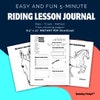 Horse Riding Lesson Journal and Coloring Pages - Printable PDF ...