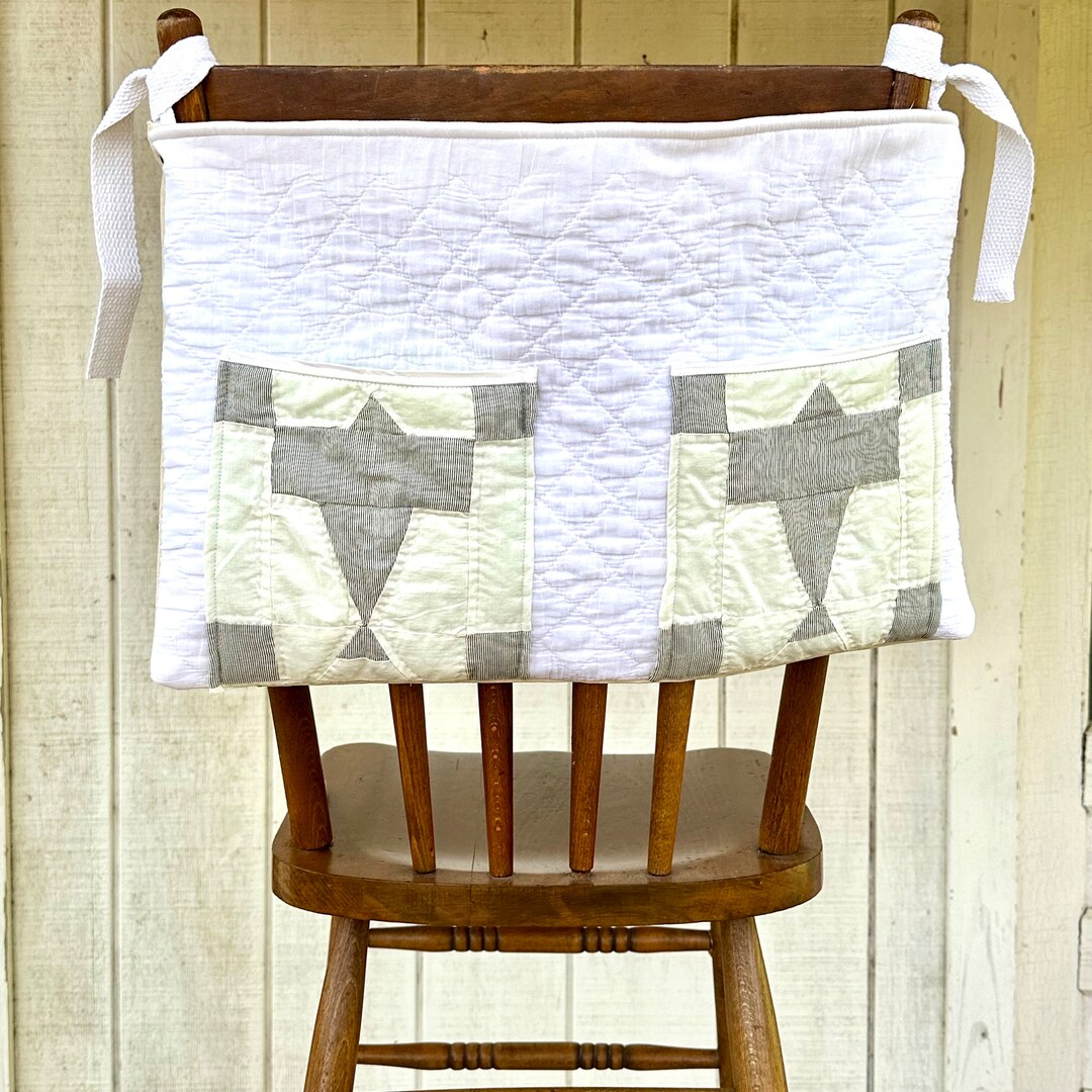 Vintage Airplane Quilt Hanging Organizer, Quilt Chair Organizer ...