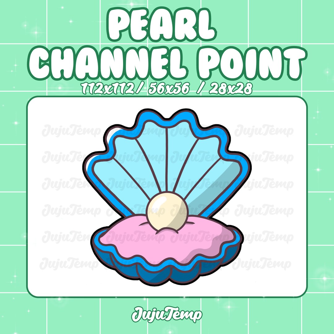 Pearl Channel Point Icon | Cute Kawaii Oyster Pearl | Twitch Channel ...