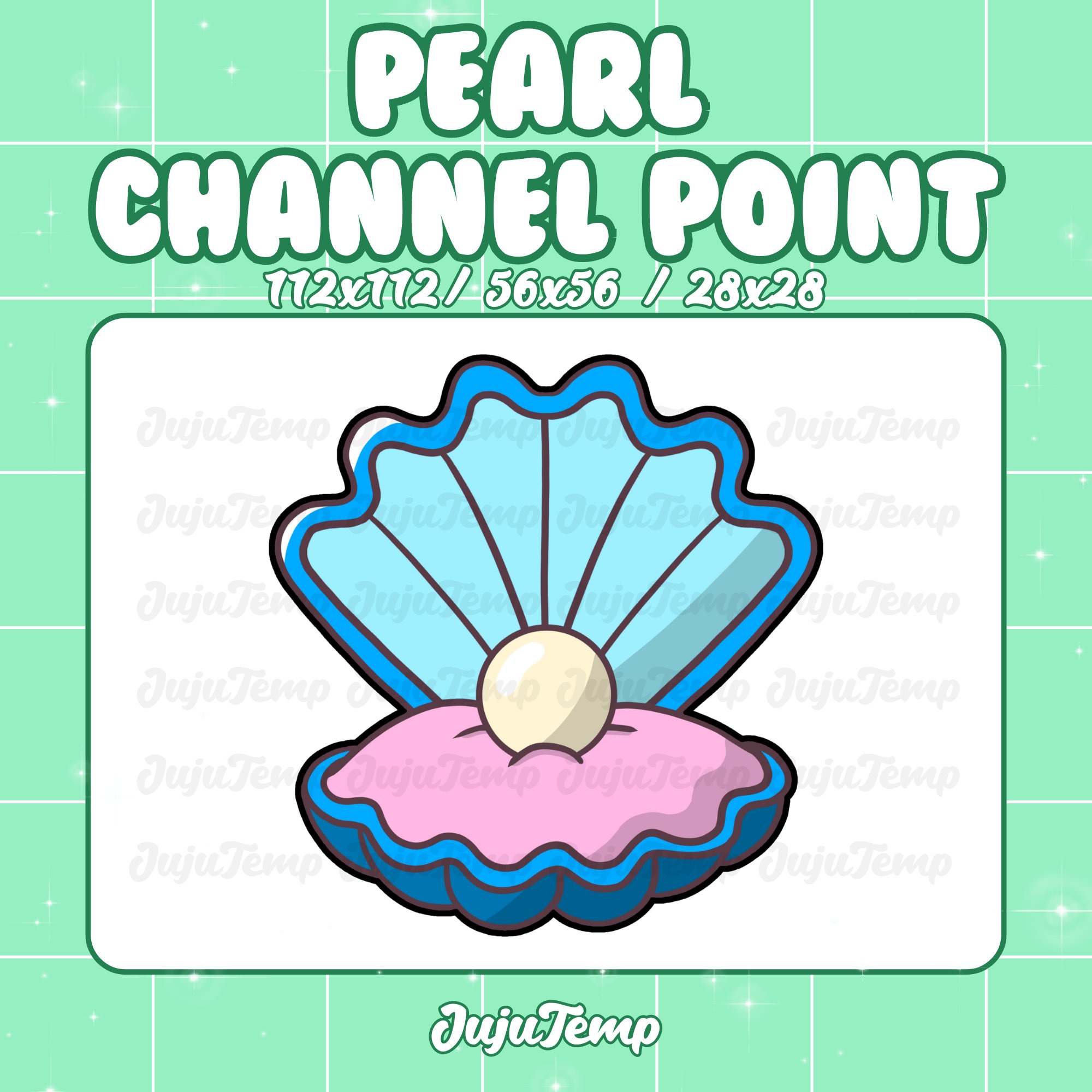 Pearl Channel Point Icon | Cute Kawaii Oyster Pearl | Twitch Channel ...