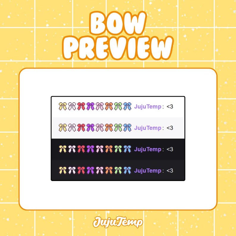 Pixel Art Bow Sub Badges | 8 Kawaii Cute Pastel Coquette Bows Rainbow ...
