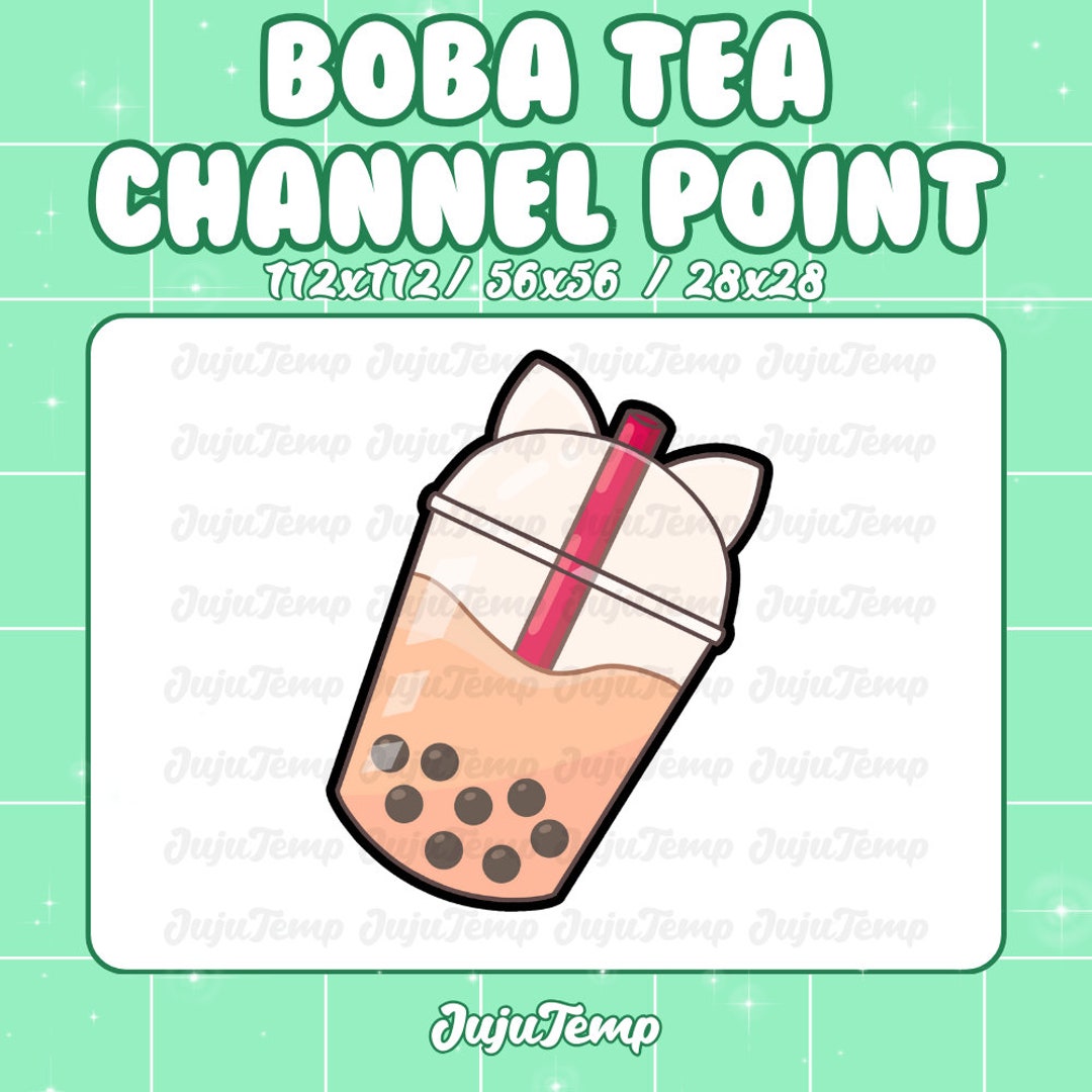Boba Bubble Tea Milk Channel Point Icon | Kawaii Cat Bubble Tea Cup ...