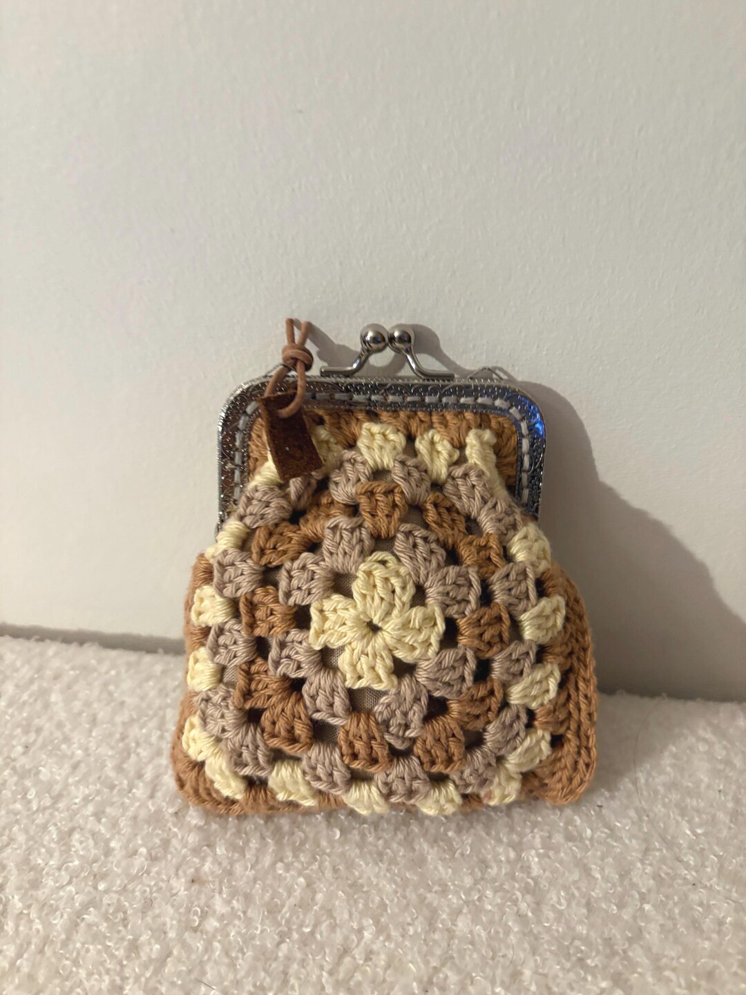 Crochet Granny Square Wallet With Cotton Yarn - Etsy