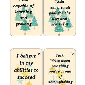 Positive Affirmation Cards, Christmas,autumn,kids' Empowerment,pdf ...