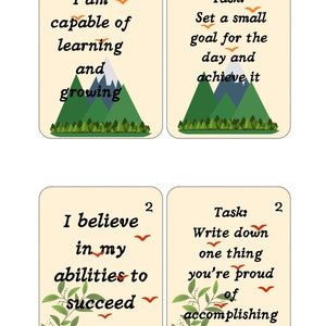 Positive Affirmation Cards, Christmas,autumn,kids' Empowerment,pdf ...