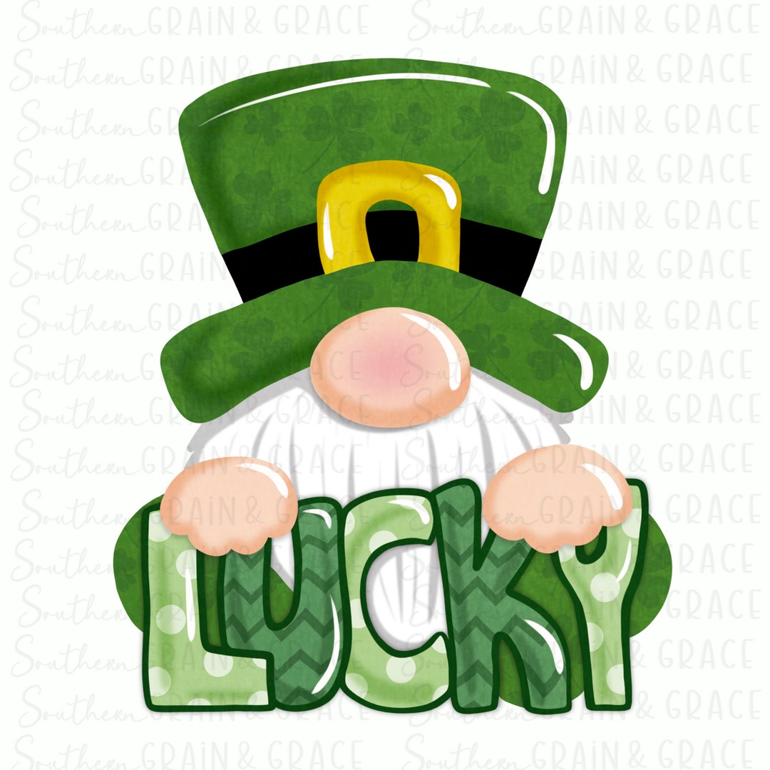 Saint Patrick’s Day Lucky Gnome and Leprechaun PNG, 2 Digital Downloads ...