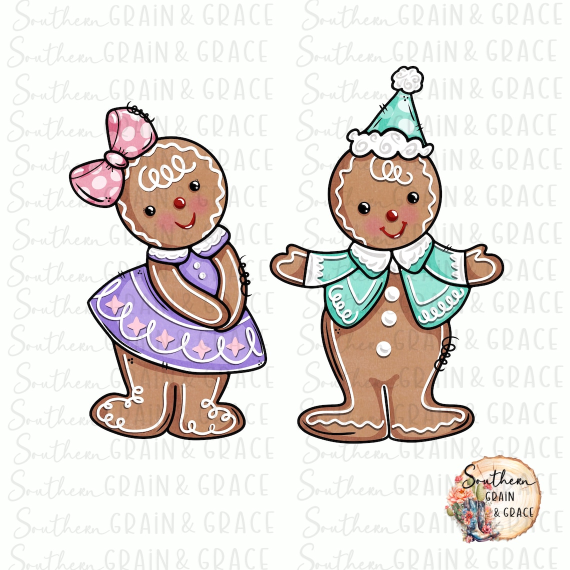 Gingerbread Boy and Girl, PNG, Digital Download, Sublimation, 3 Files ...