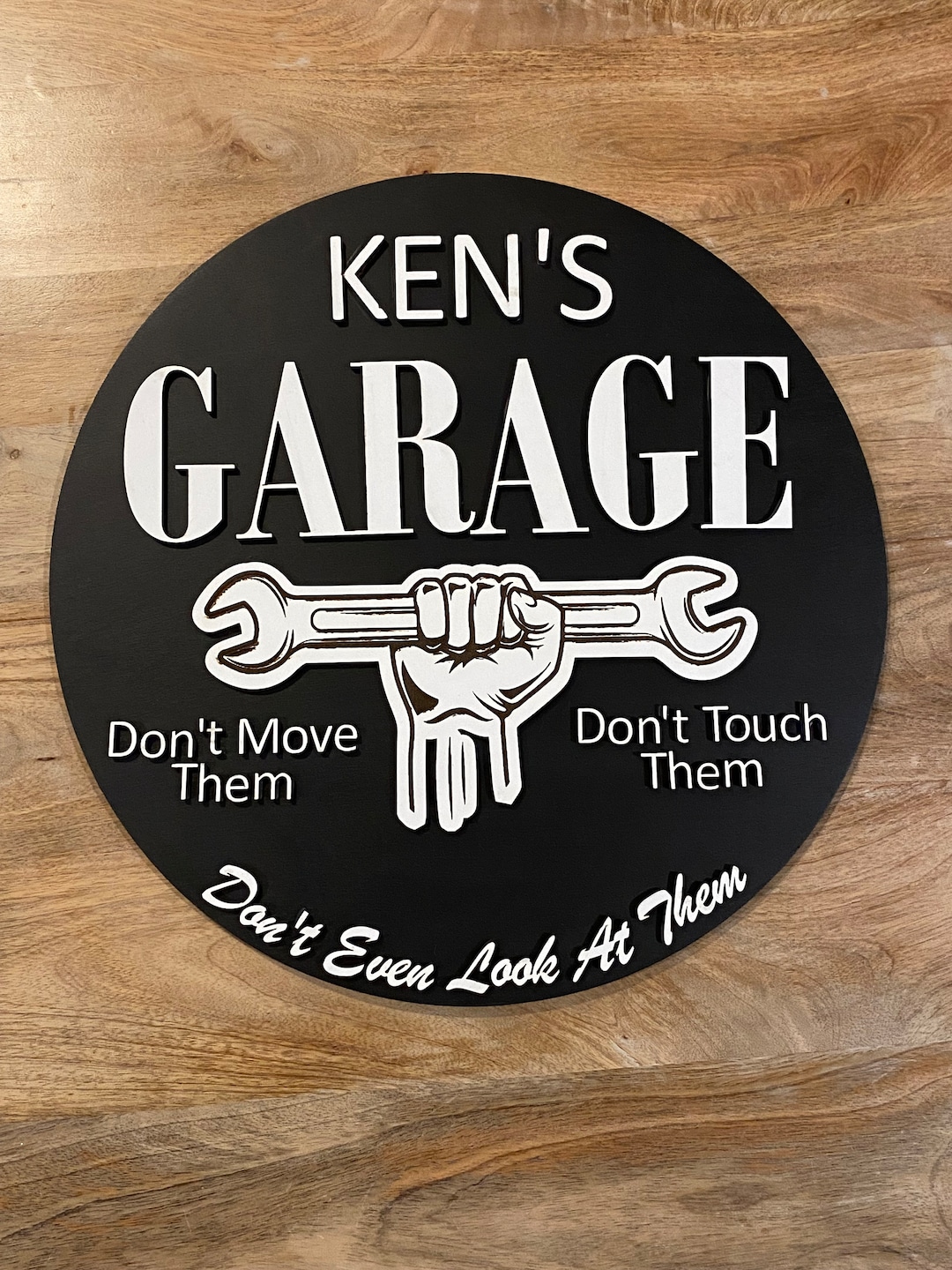 Man Cave Garage Sign With His Name. - Etsy