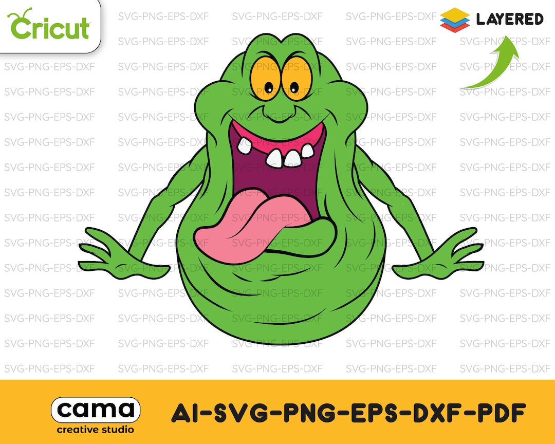 Slimer SVG Vector Slimer Ghost Design SVG Green Slimer - Etsy UK