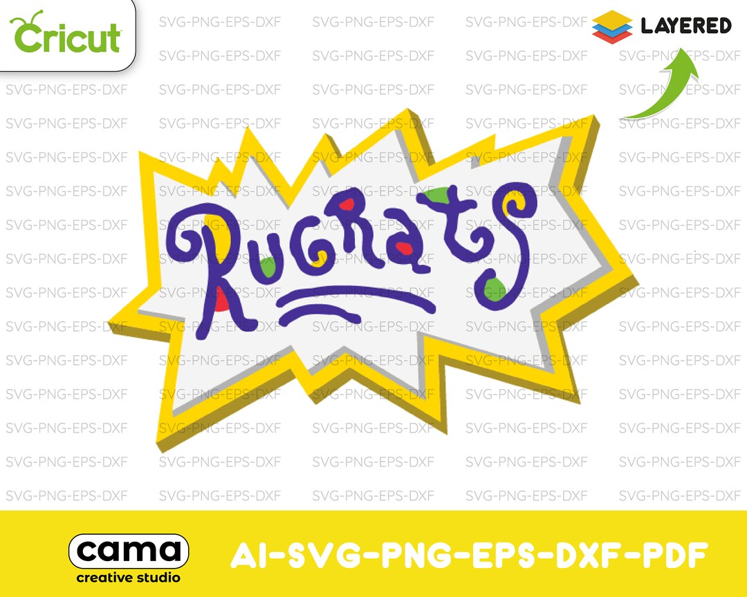 Blank Rugrats Logo SVG Svg Dxf Cricut Silhouette Cut File - Etsy