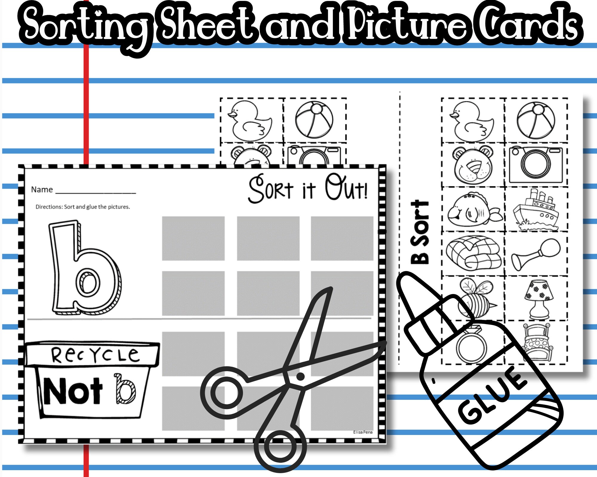 Letter Sound Sort - Printables- Kindergarten- Pre-k- Homeschool-teacher ...