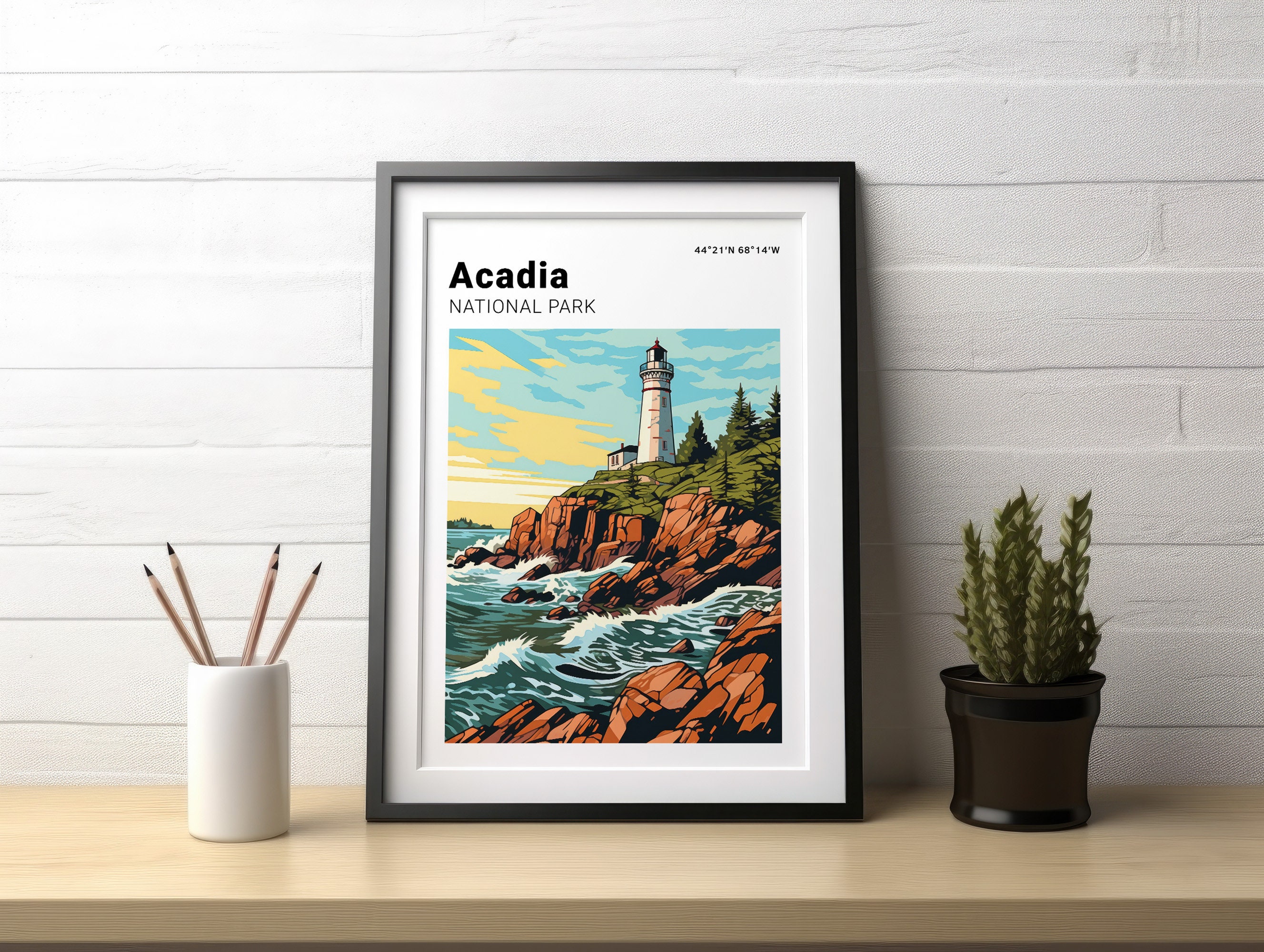 Acadia National Park Poster, National Park Art, National Park Wall Art ...