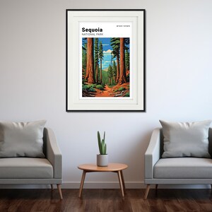 Sequoia National Park Poster, National Park Art, National Park Wall Art ...