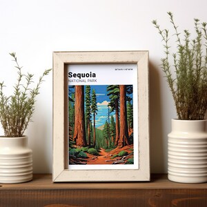 Sequoia National Park Poster, National Park Art, National Park Wall Art ...