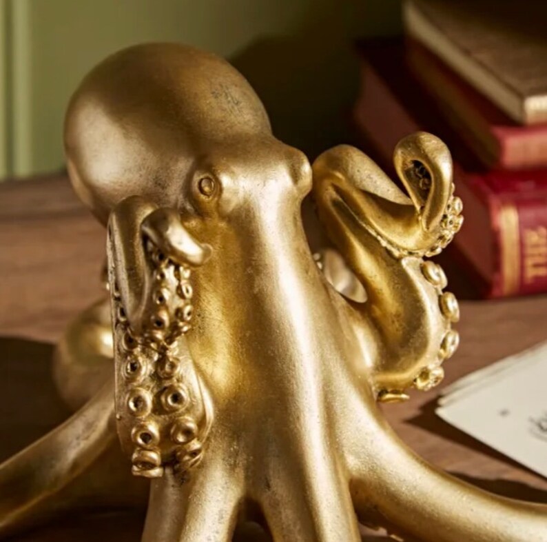Stunning Gold Octopus Glasses Holder Ornament Sculpture Living Room ...