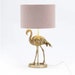 Stunning Gold & Pink Flamingo Table Lamp Base and Velvet - Etsy