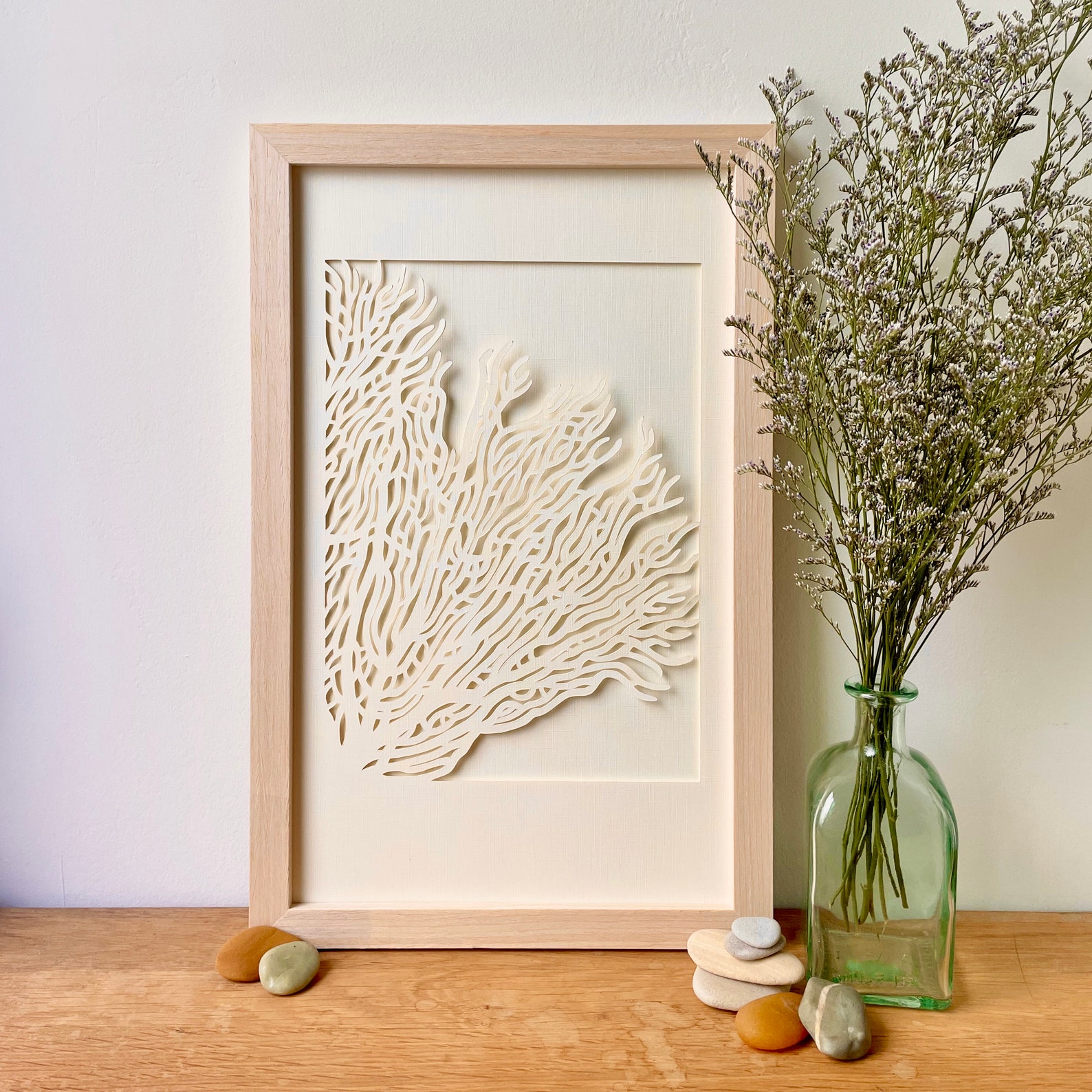 Handmade Beach Seafan Coral Paper Cut-out Relief - Nature and Ocean ...