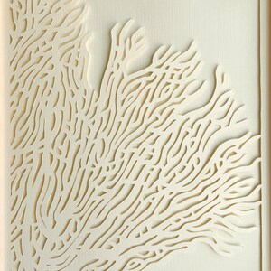 Handmade Beach Seafan Coral Paper Cut-out Relief - Nature and Ocean ...