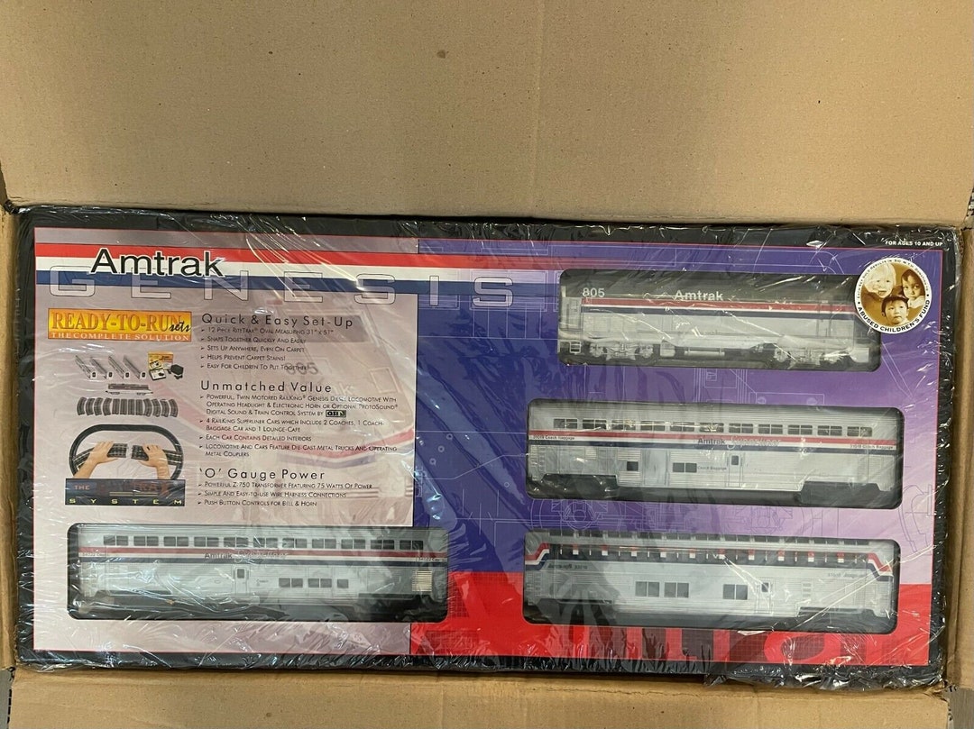 MTH AMTRAK GENESIS Train Set O Gauge W/proto Sound # 30-4018-1 New ...
