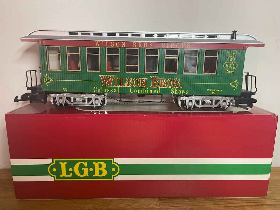 LGB 3180-DG Vintage Wilson Bros. CIRCUS #53 Passenger Car G Gauge W ...