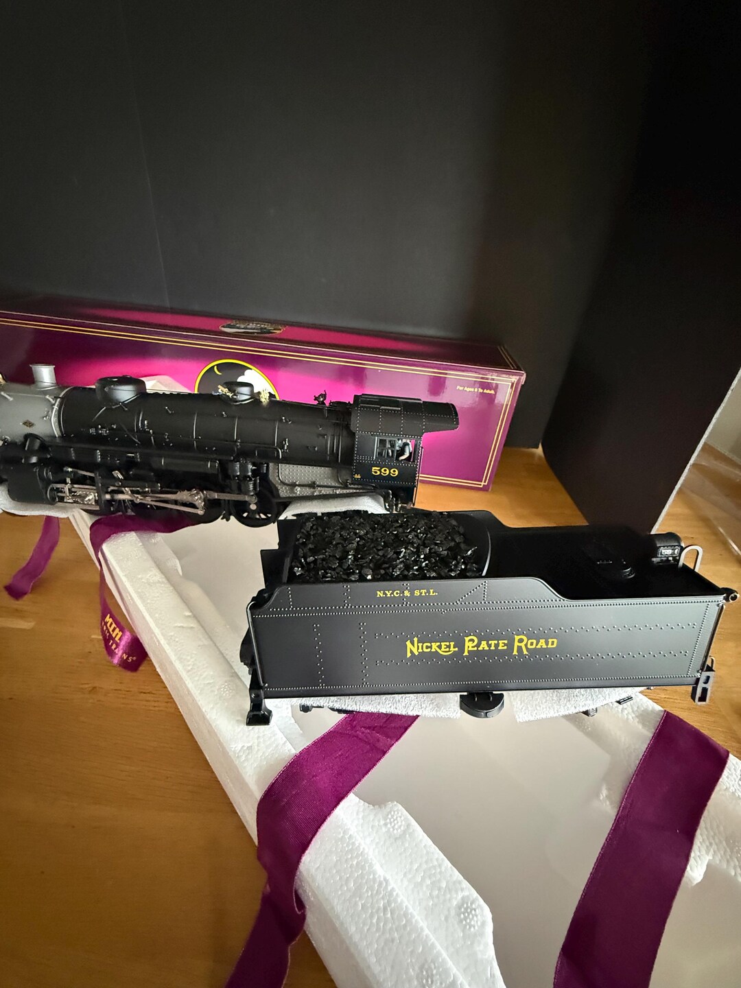 MTH 20-3052 2-8-2 USRA Light Mikado NICKEL Plate # 599 Steam Locomotive ...