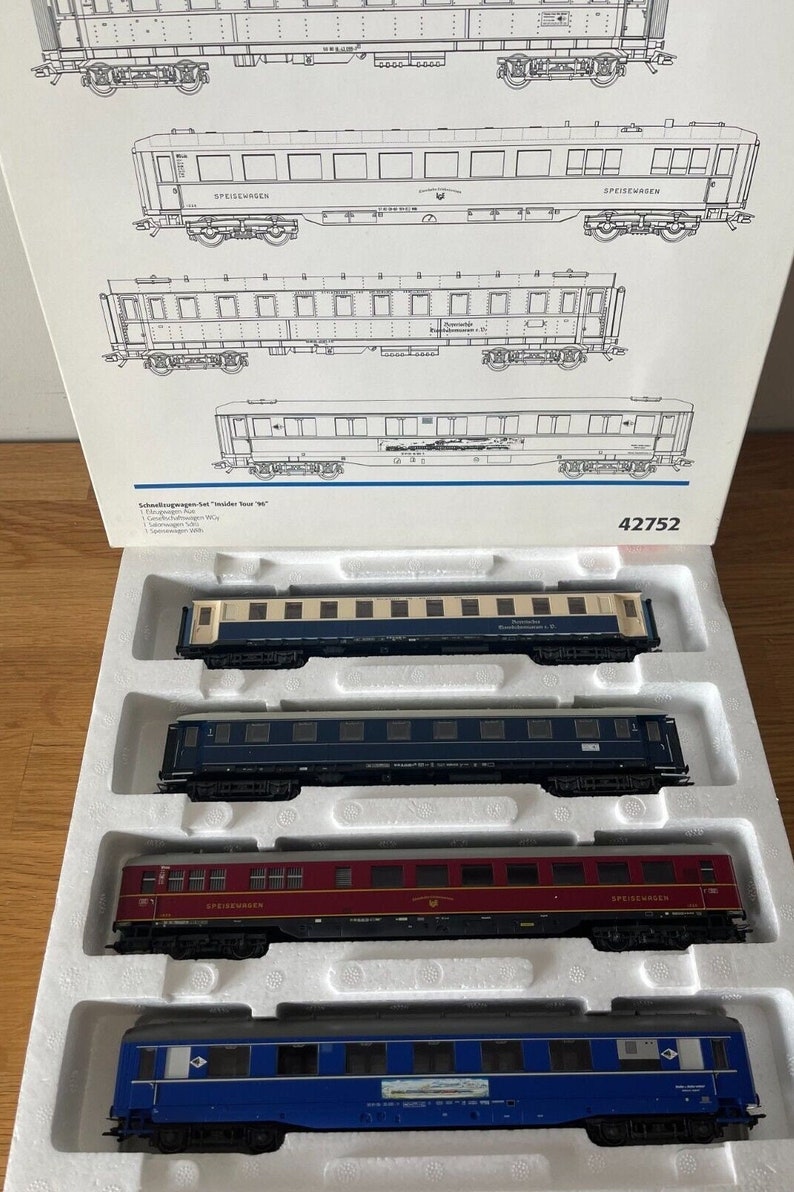 MARKLIN 42752 Db IINSIDER TOUR 1996 4 Passenger Cars Set Ho Scale New ...