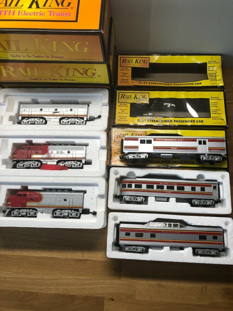 MTH SANTA FE Set With 30-40211A F3 Diesel A W/tween Motor & Proto Sound ...