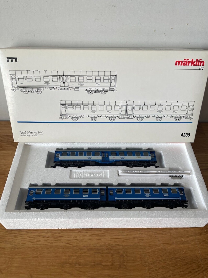 MARKLIN 4289 TEGERNSEE-BAHN 2- Passenger Cars Set Ho Scale New - Etsy