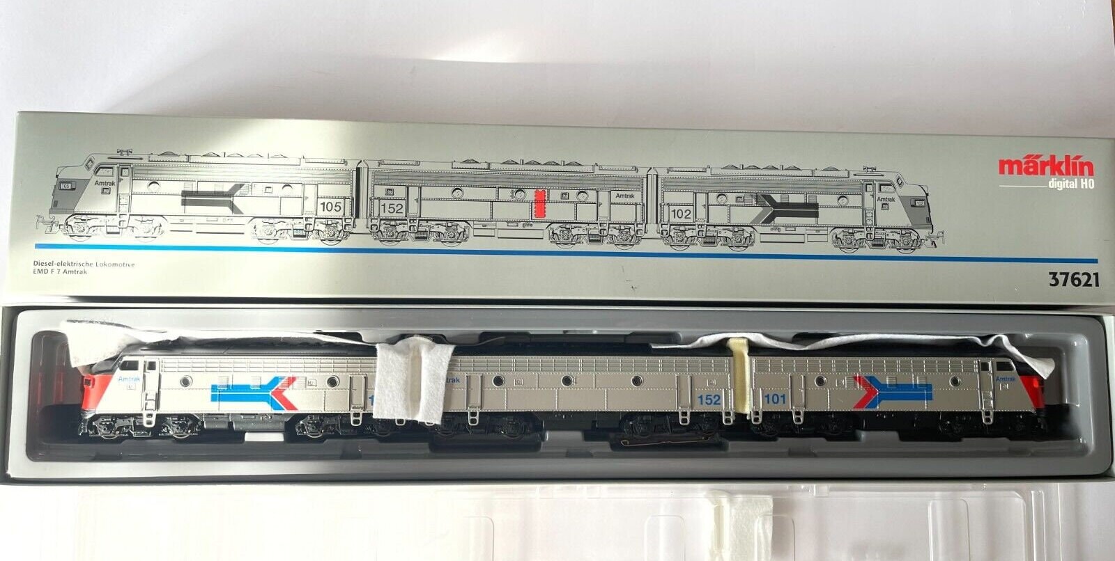 MARKLIN 37621 AMTRAK Diesel-electric Locomotive Digital Emd F7 Ho Scale ...