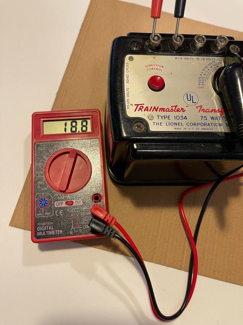 LIONEL TRAINMASTER 75 Watts TRANSFORMER Type 1034 Tested - Etsy