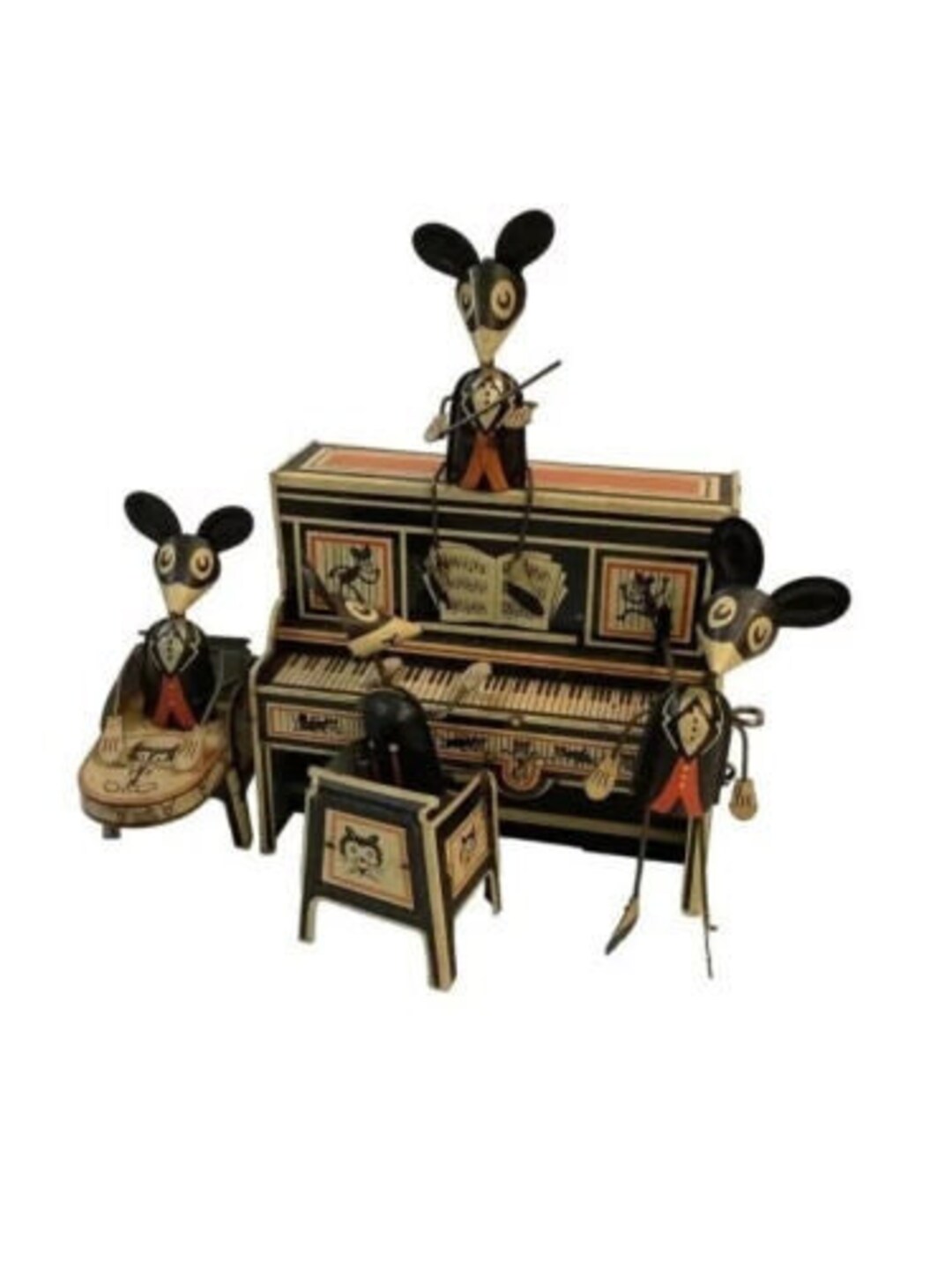 Louis MARX & Co. Antique RARE Tin Litho Wind-up Merry Makers BAND - Etsy